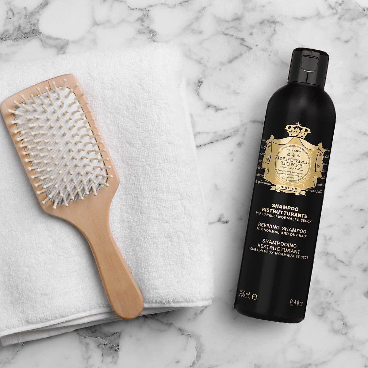 Perlier Imperial Honey Shampoo - Luxurious Moisturizing Shampoo For Regular, Dry, Or Itchy Scalps, Help Curl And Shine Your Hair With Imperial Honey Hydrating Shampoo 8.4 Oz