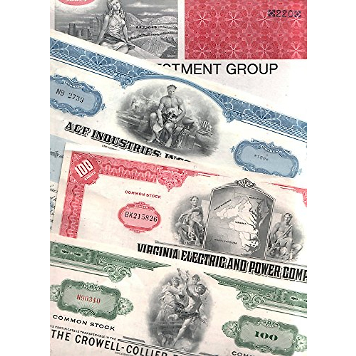 AMAZON SPECIAL!! 50 DIFFERENT RARE ORIGINAL VINTAGE US STOCK CERTIFICATES @ 50c!!! MANY BIG NAMES! LOWEST PRICE on EARTH!! BUY 2 LOTS GET 100 DIFFERENT with REDUCED SHIPPING!!!