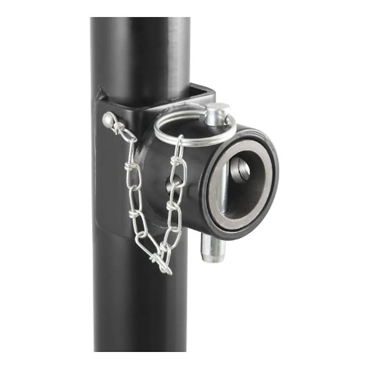 CURT 28324 Weld-On Pipe-Mount Swivel Trailer Jack, 2,000 lbs. 15 Inches Vertical Travel, CARBIDE BLACK POWDER COAT