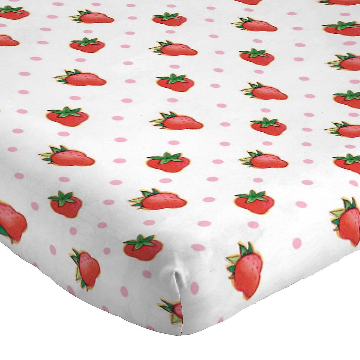 Jay Franco Strawberry Shortcake Full Size Sheet Set - Super Soft Kids 4 Piece Bedding Set - Microfiber Sheets Includes Reversible Pillow Covers