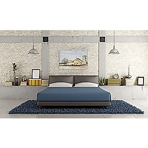 YHSKY ARTS Rustic Canvas Wall Art with Textured Old Barn and Tree Paintings Contemporary Aesthetic Farmhouse Pictures Modern Vintage Artwork for Living Room Bedroom Bathroom Decor