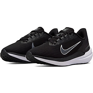 Nike Women's Air Winflo 9 Running Shoes, Black/White-Dk Smokey Grey, 8.5 M US
