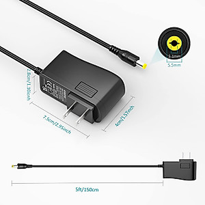 Basicvolt 15V 2A 1A Switching Power Supply Charger 15Volt 2Amp 1.5A Universal AC/DC Adapter Replacement Regulated Power Cord for Litter Robot LED Light and More 15Vdc Household Electronics