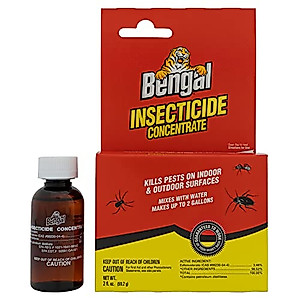 Bengal Insecticide Concentrate, Indoor and Outdoor Insect Killer, Makes 2 Gallons, 2 Oz. Liquid Concentrate