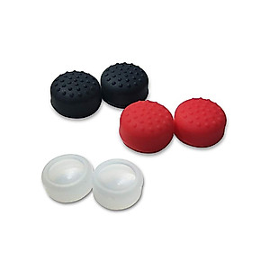 2 PCS Silicone Analog Thumb Stick Grips Caps Thumbsticks Joystick Cap for Switch Poke Ball Plus Pokeball NS Baoke Dream Elf Ball Plus Controller (White)