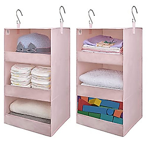 GRANNY SAYS Bundle of 2-Pack Hanging Organizer & 1-Pack Closet Hanging Shelves