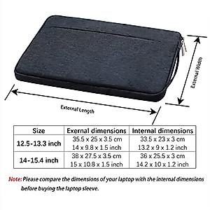 Aucase 13-13.3 Inch Laptop Sleeve with Handle, Water Repellent and Shock Resistant Soft Padded Case with Pocket and Accessories Pouch, Compatible with MacBook Pro Air 13, Surface Laptop 13, Chromebook