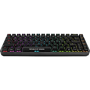 ASUS ROG Falchion NX 65% Wireless RGB Gaming Mechanical Keyboard | ROG NX Blue Clicky Switches, PBT Doubleshot Keycaps, Wired / 2.4G Hz, Touch Panel, Keyboard Cover Case, Macro Support