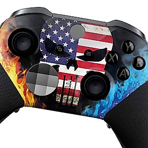 American Warrior X-box Elite Controller Series 2 Limited Edition by DreamController. Custom Elite Series 2 Controller for X-box One/Series X/S. with Advanced HydroDip Paint Technology(Not Just a Skin)
