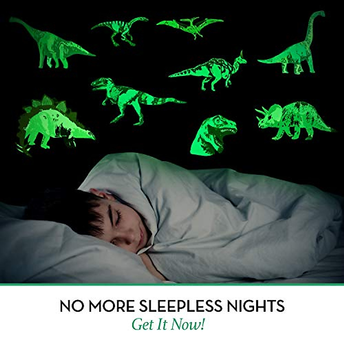 Dinosaur Wall Decals for Kids Room Glow in The Dark Stickers, Large Removable Vinyl Decor for Bedroom, Classroom - Birthday Christmas Gift for Girls Boys Grandkids Toddlers (Dino)