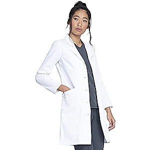 Dickies womens Professional Whites 37" Medical Lab Coat, White, Medium US