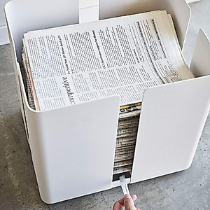 Yamazaki 6472 News Rack, Black, Approx. W 13.8 x D 10.8 x H 13.8 inches (35 x 27.5 x 35 cm), Tower