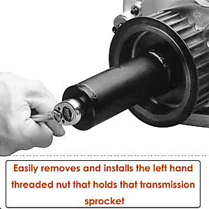 Mainshaft Sprocket/Pulley Locknut Socket, Compatible for Harley Davidson Twin Cam & Big Twin Main Shaft Lock Nut 1-7/8-Inch Socket, Inner Collar Keeps Wrench On Nut for Safer Work