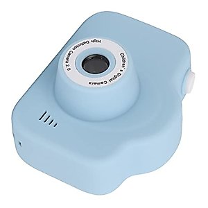 Kids Camera, Cartoon Child Camera 16 Borders 15 Filters Support MP3 One Key Video Recording for Kids(sky blue)