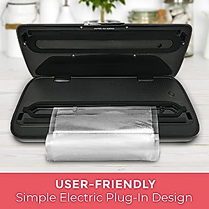 Vacuum Sealer Machine By Mueller | Automatic Vacuum Air Sealing System For Food Preservation w/Starter Kit | Compact Design | Lab Tested | Dry & Moist Food Modes | Led Indicator Lights