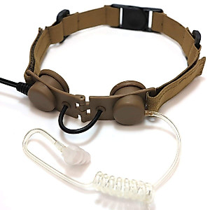 Armorwerx Covert Military Throat Mic Headset (Tan)