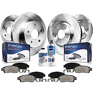 Detroit Axle - Brake Kit for Ford Fusion Lincoln Zephyr MKZ Mazda 6 Mercury Milan Replacement Disc Brake Rotors Ceramic Brakes Pads Front and Rear