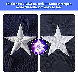 American flag 3x5 Ft Made in USA, Thicken American Flags for Outside 3x5, Heavy Duty Durable US Flag, Fade Resistant American Flags for Outside, USA Flag with Embroidered Stars