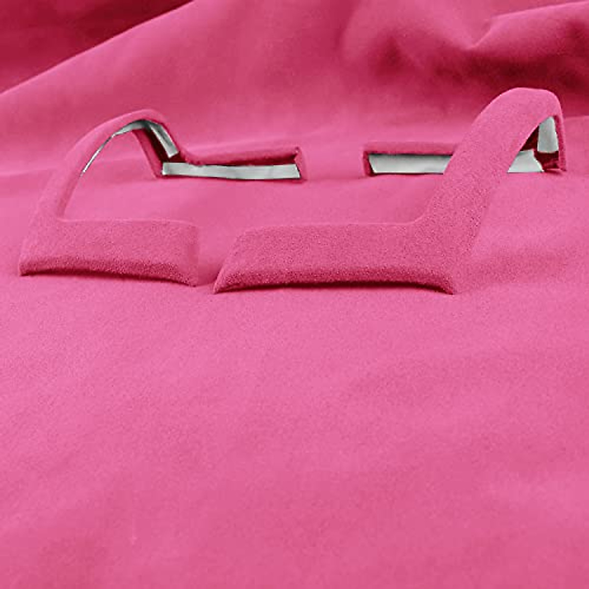 Toworldit Alcantara + ABS Material Dashboard Air Conditioning Outlet Vent Trim Cover Compatible with BMW Mini Cooper F55 F56 F57 2014-2020 (Pink)