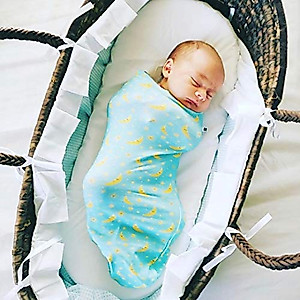 Henry Hunter Baby Swaddle Sack | The Simple Swaddle | Soft Stretchy Cotton Swaddle Blanket for Newborns | Baby Swaddles 0-3 Months, Pack of 3 (Garden | Rose | Light Heather)