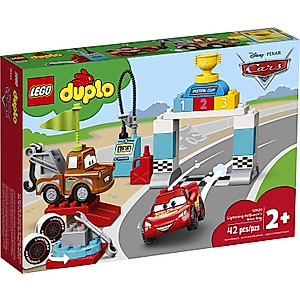 LEGO DUPLO Disney and Pixar Cars Lightning McQueen's Race Day 10924 Toddler Toy with Lightning McQueen and Mater; Great Gift for Kids Who Love Race Car Toys and Tow Trucks, New 2020 (42 Pieces)