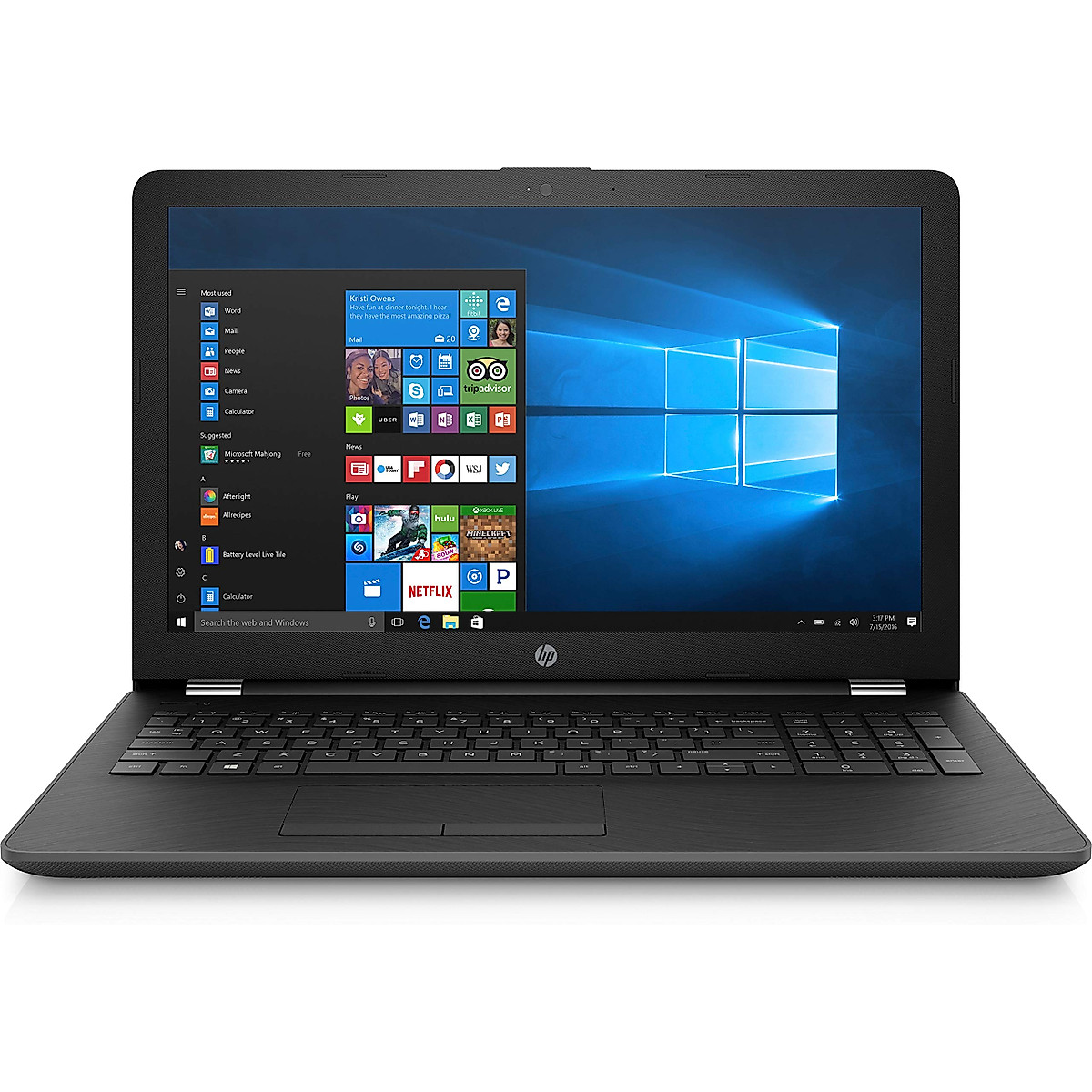 HP 15.6" Laptop Intel Core i7 7th Gen 7500U 8GB Memory 2TB HDD Intel HD Graphics 620 Model 15-bs087cl