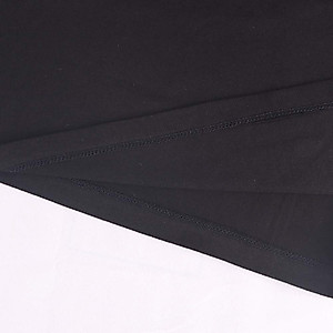 JEEING GEAR Men Short Sleeve Athletic Shirts Slim Fit Cotton V Neck Black Color Size L