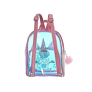 Holographic Clear Unicorn Backpack Purse See-through Casual Daypack Satchel Travel Shoulder Bag One Size