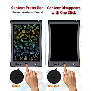 LCD Writing Tablet,Electronic Writing &Drawing Board Doodle Board,Sunany 8.5" Handwriting Paper Drawing Tablet Gift for Kids and Adults at Home,School and Office (Black)