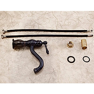 SJQKA-Faucet All copper bronze black European antique dish basin faucet kitchen faucet can rotate the general tap Basin