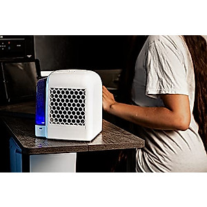 Ultimaxx CORDLESS, Portable Mini Air Conditioner 4-Pack. 3 Speeds (lasts up to 8 hours) - 2022 Personal Air Conditioner is Whisper-Quiet & Doubles as a humidifier for Bedroom, Desk, Camping & More