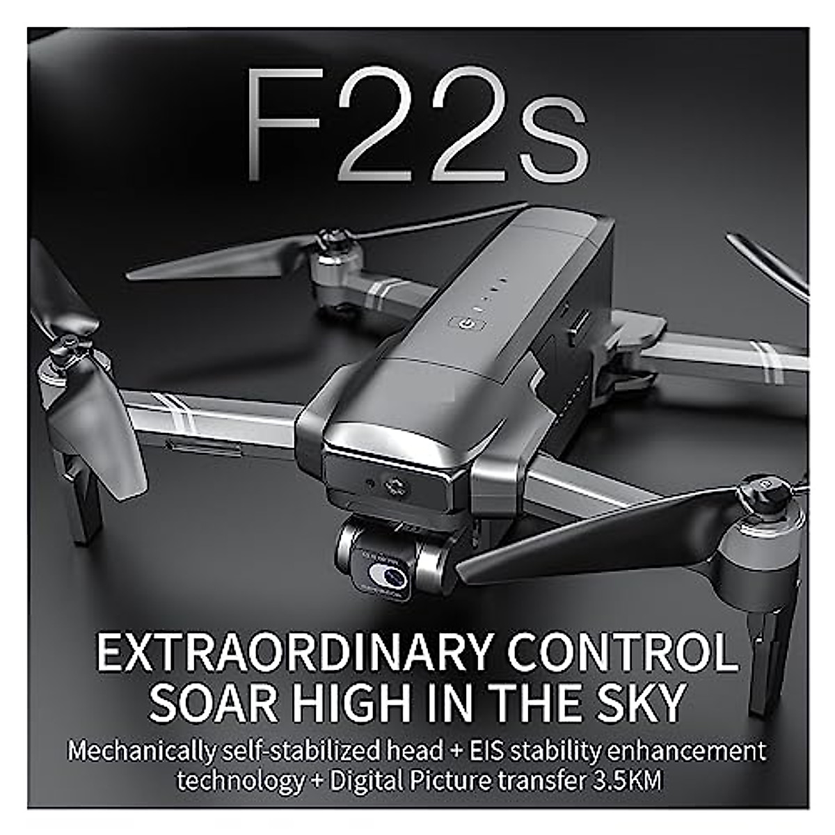 LEVABE F22s 4K PRO Drone 4K Professional Real 4K EIS Camera Laser Obstacle Avoidance 3.5KM Distance Flight RC Quadcopter Drones (Color : F22s 4K-1B-Foam Box)
