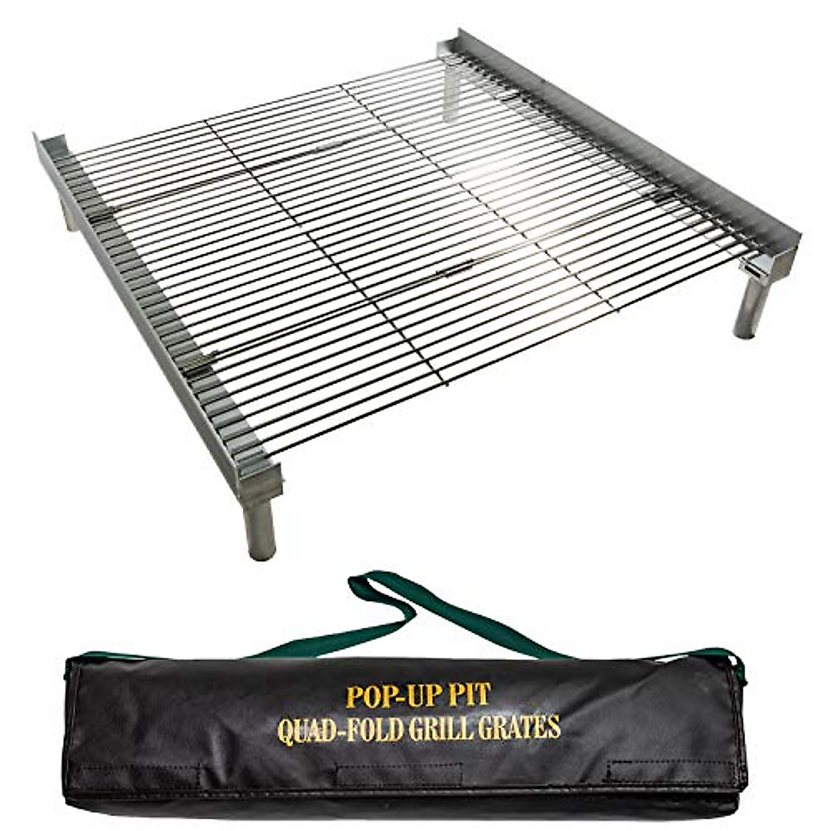 Campfire Defender Protect Preserve Pop Up Pit Portable Grilling Grates (QuadFold Folding Grill Grates)
