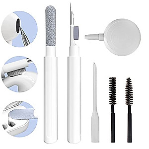 Cleaner Kit for Airpod,Supfine Airpods Pro Cleaning Pen,Multi-Function Cleaner Kit Soft Brush for Phone Charging Port,Earbuds,Earpods,Earphone,Headphone, iPod,Case,iPhone,ipad,Laptop(White)