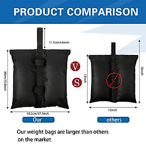 Sratte 12 Tent Weight Bags Canopy Weights Sand Bags Waterproof Canopy Tent Sandbags for Pop up Canopy Tent Legs Patio Gazebo Umbrella Base Pool Ladder Outdoor Sand Bags