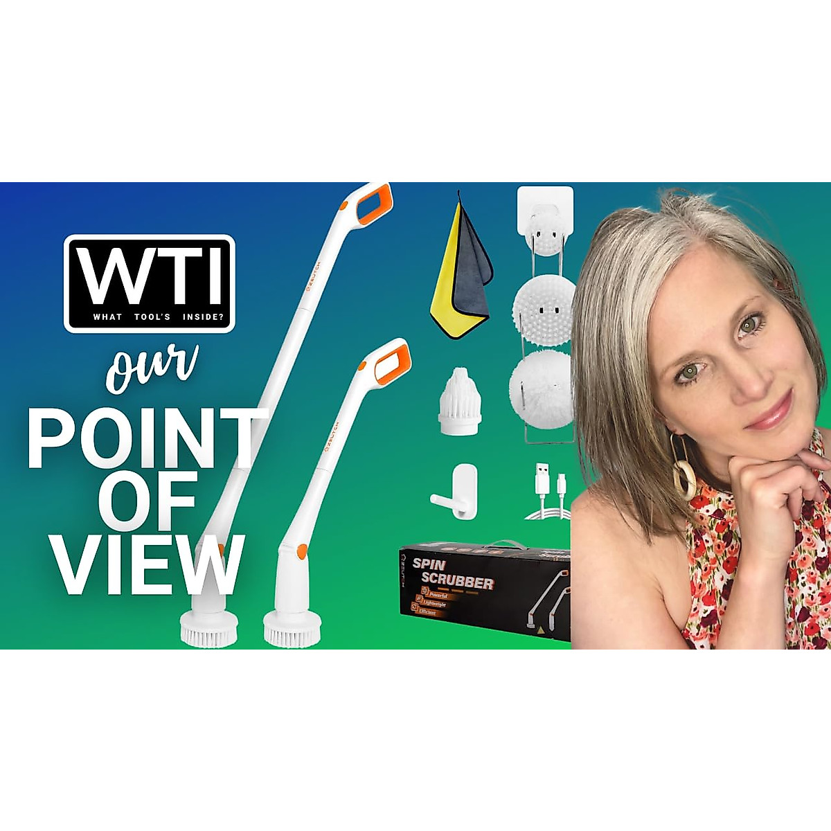 Zeutch Electric Spin Scrubber, 2024 Upgraded Cordless Cleaning Brush with Extension Arm, 4 Replaceable Cleaning Heads and Heads Holder, 74W Dual Speeds Power Scrubber for Tub, Grout, Floor, Bathroom