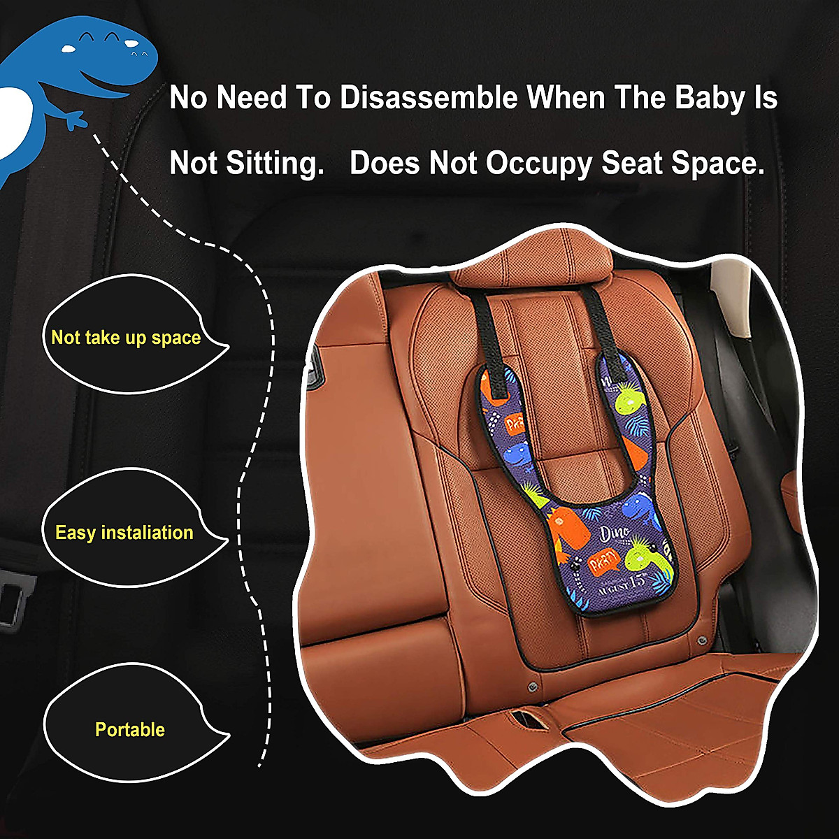 Child Seat Belt Adjuster for Kids, Adjustable Car Seatbelt Protector, Soft Auto Seat Belt Cover Universal Safety Travel Harness Locking Covers for Toddler, Baby, Short People