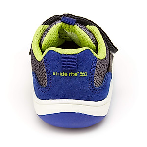 Stride Rite 360 Boy's Carson Sneaker, Grey Blue, M, 3.5 Little Kid