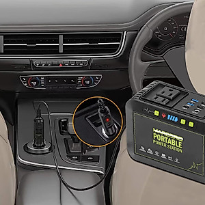 MJPOWER 12V/24V DC Car Charger Cable Compatible MARBERO M82 M82MAX M822 M822MAX M85B M87 M88 M168 M270 Portable Power Station Solar Generator Lithium Battery 6.6 Feet DC Power Cord Adapter