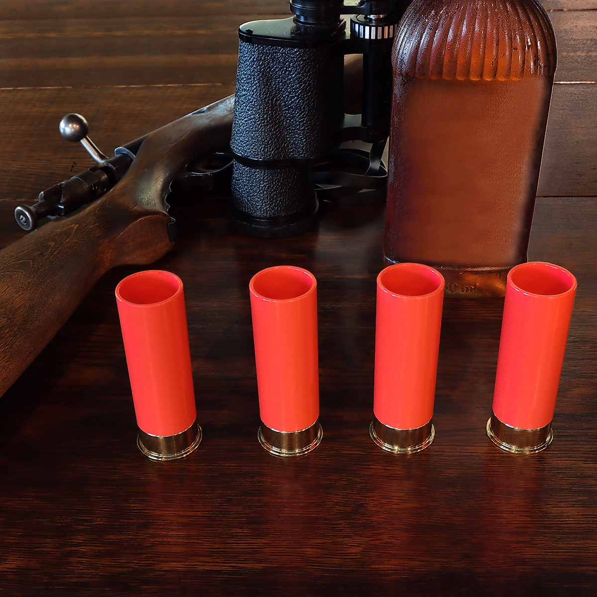 G Francis Shot Glass Set - 4pk Novelty Shot Glasses Plastic Bullet Shot Glass Set for Father’s Day or Groomsmen Gifts