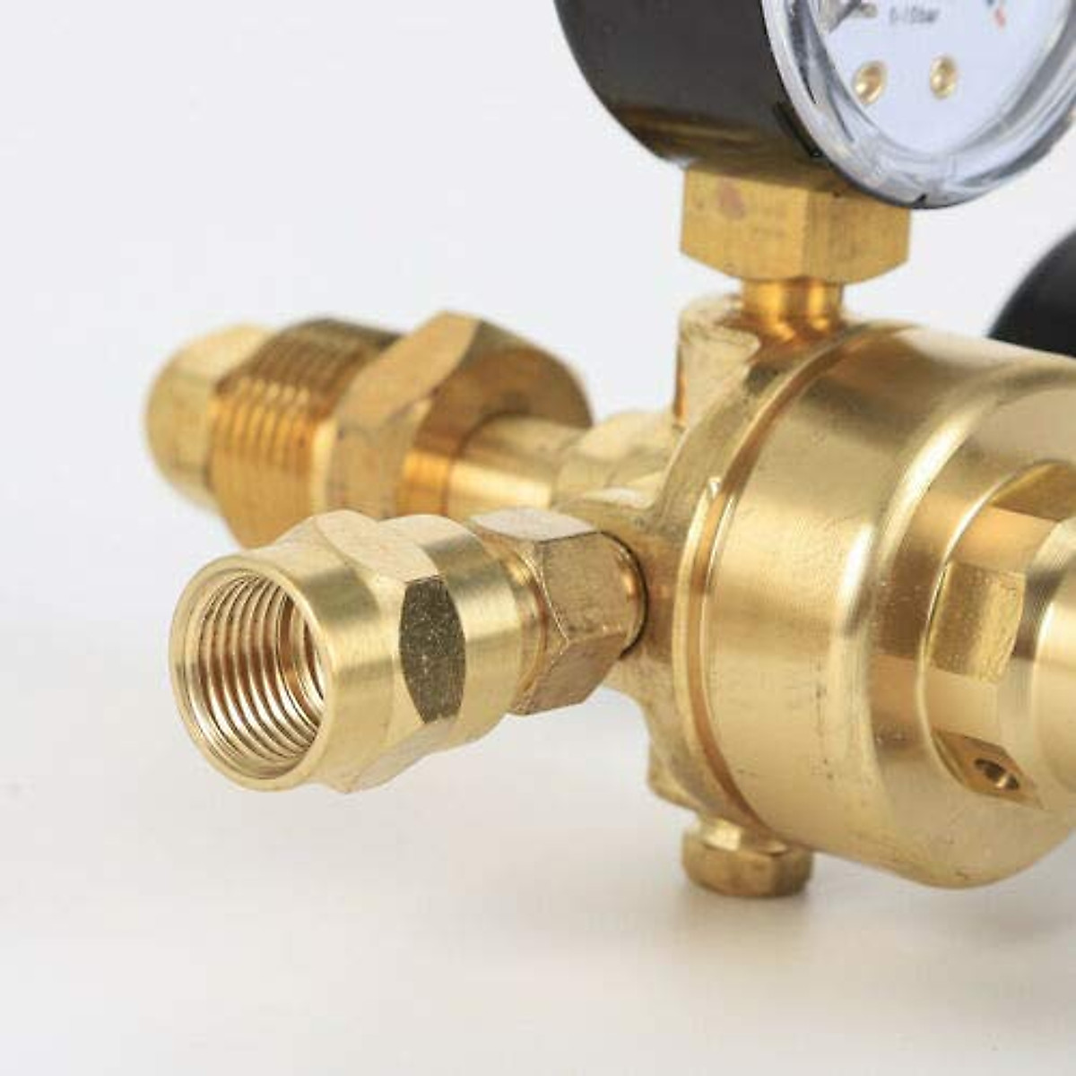 Argon CO2 Flow Meter Regulator Gauge, Gas CGA580 Welding Welder, Tig MIG Welding Accessory Regulator Gauge, Pressure Control Fitting ARG/CO2 Gauge Miller Mig Tig, Brass Regulator Body (without Hose)