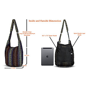 Your Cozy Sling Purse Hippie Bags For Women Crossbody Bag Thai Top Handmade Shoulder Bag with Adjustable Strap Tribe-02