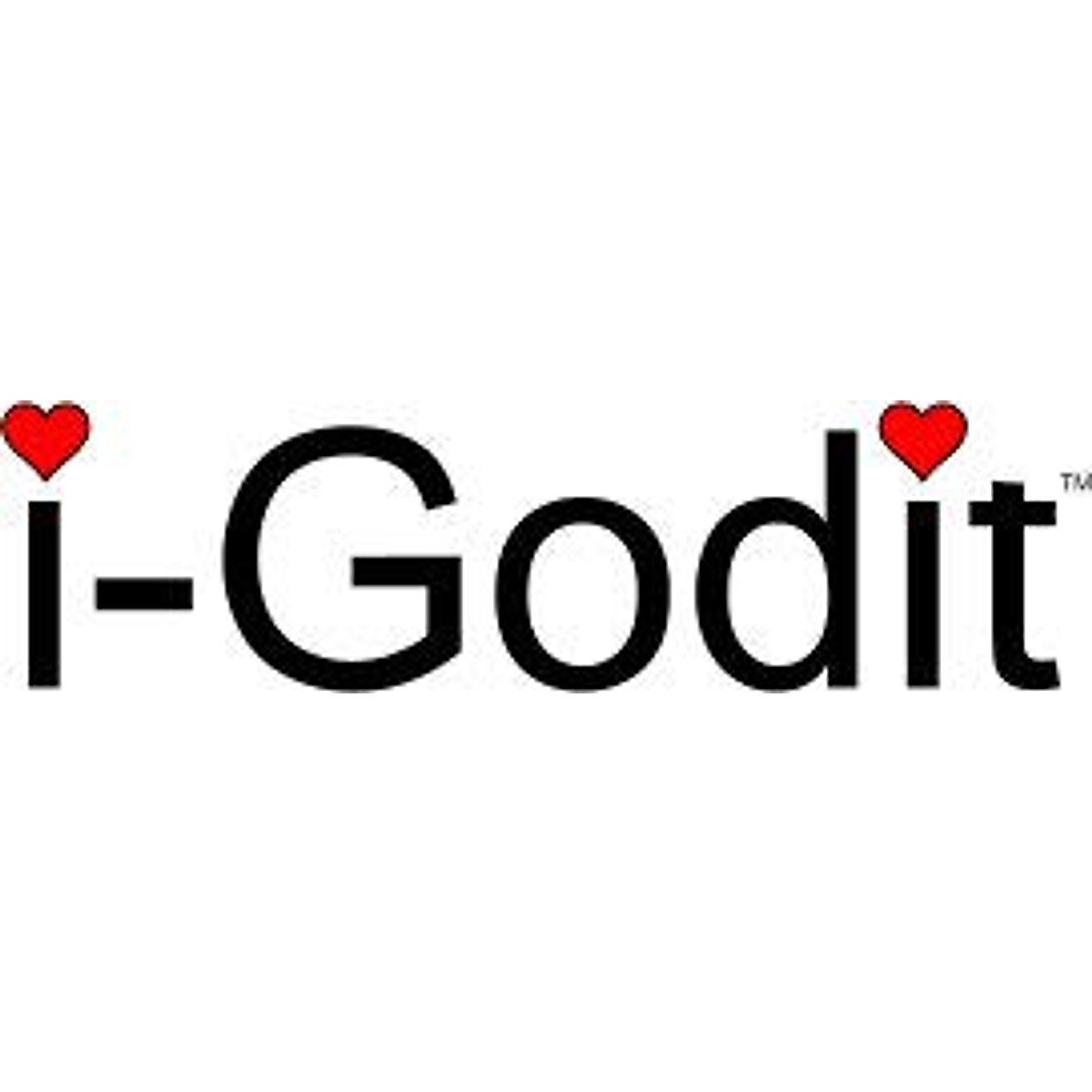 Klever Media Corp. faith inspired i God this bracelet, spiritual wristband part of the i-Godit collection (black with white lettering)