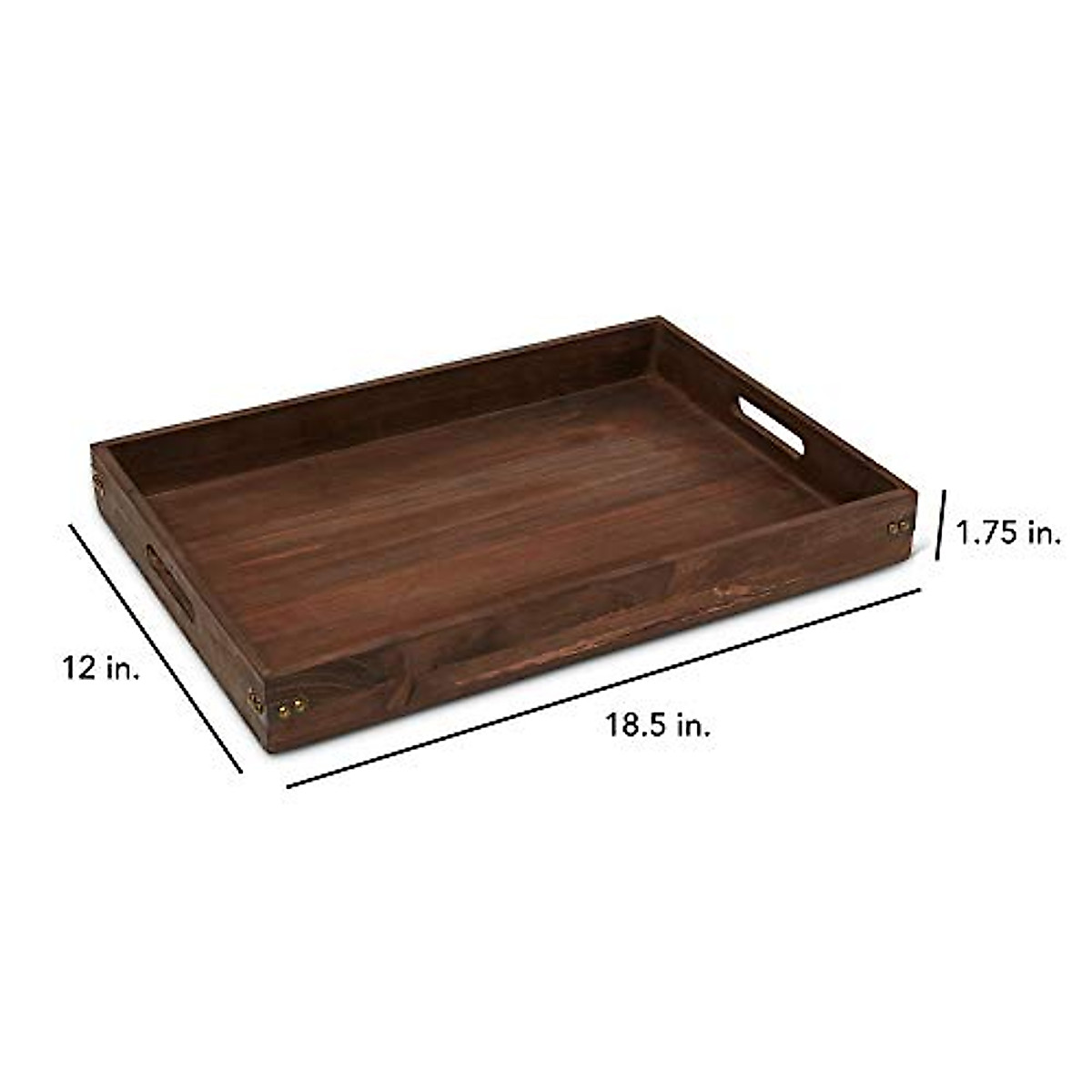 Ottoman Serving Trays for Coffee Table - Large Rustic Coffee Tray for Coffee Tables - Large Couch and Sofa Serving Tray for Food - Dimension (18.5 x 12 inches)
