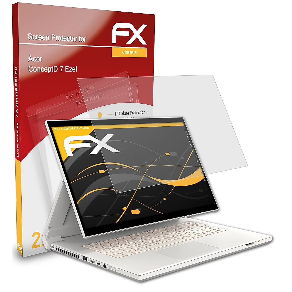atFoliX Screen Protector compatible with Acer ConceptD 7 Ezel Screen Protection Film, anti-reflective and shock-absorbing FX Protector Film (2X)