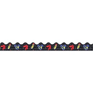 Eureka Disney Mickey Mouse School Supplies Board Trim and Classroom Decoration for Teachers, 12pc, 3.25'' W x 37'' L, (Model: 845225)