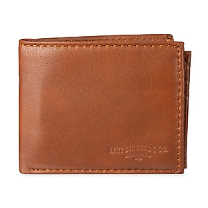 Levi's Men's Extra Capacity Slimfold Wallet, Tan Travel, One Size