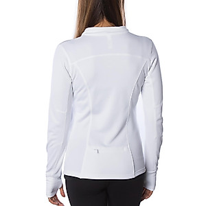 Global Blank Define Jacket Womens Athletic Jackets for Workout, Scrub and Gym Jackets Women, White, Small