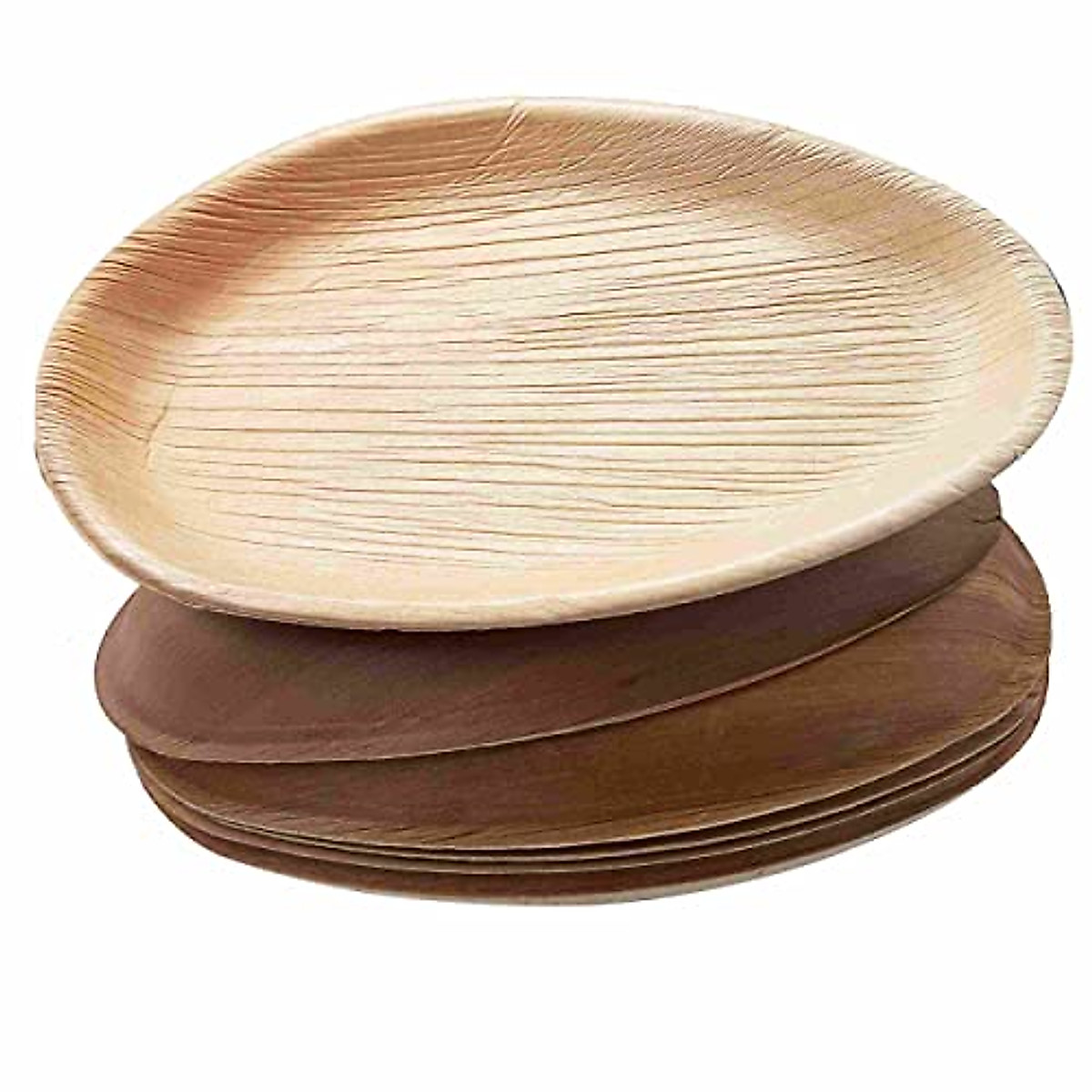 Dtocs Palm Leaf Plates Pack 50, 10X6 Inch Oval | Eco-friendly, Compostable, Natural, Organic Disposable Party Plates For Wedding, Camping, Birthday Dinner | Better Than Bamboo, Paper Plates