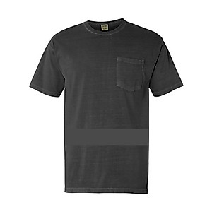 Comfort Colors Chouinard 6030 Adult Heavyweight Pocket Tee Pepper PgmDye Large